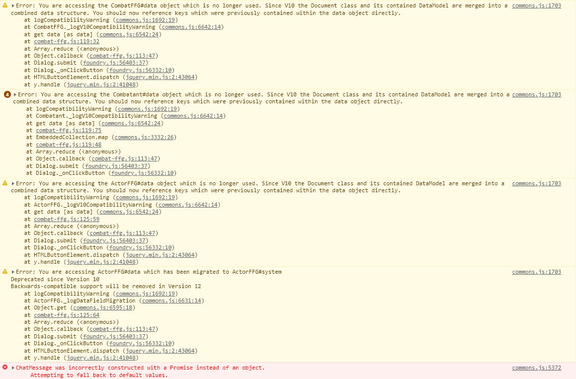 Initiative Roll Chat Message broken · Issue #1135 · StarWarsFoundryVTT ...