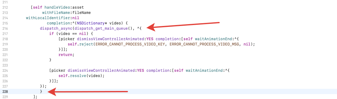 iOS video recording crash. NSInternalInconsistencyException: threading violation: expected the ...