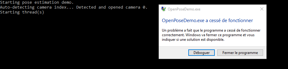 runtime error on full CPU mode (Windows) - No console output · Issue #594 · CMU-Perceptual ...