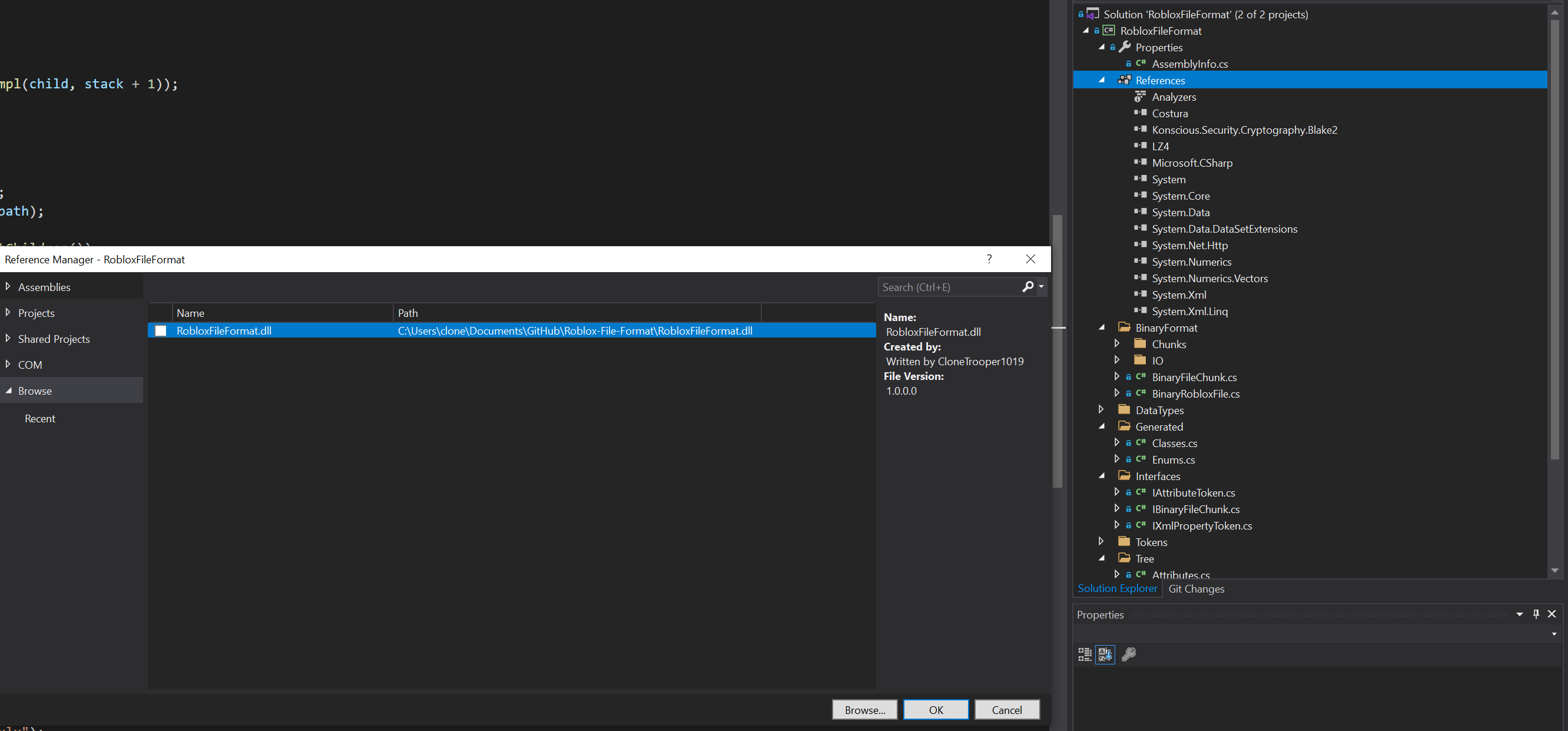 I don't know how to add this to my project. · Issue #6 · MaximumADHD/Roblox-File-Format · GitHub