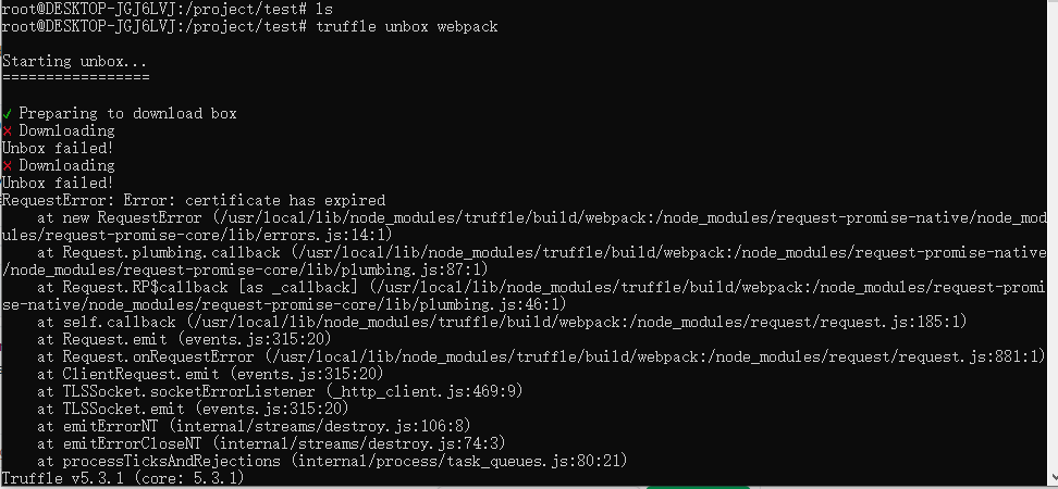 Truffle Unbox Error Certificate Has Expired · Issue 3979 · Trufflesuite Truffle · Github