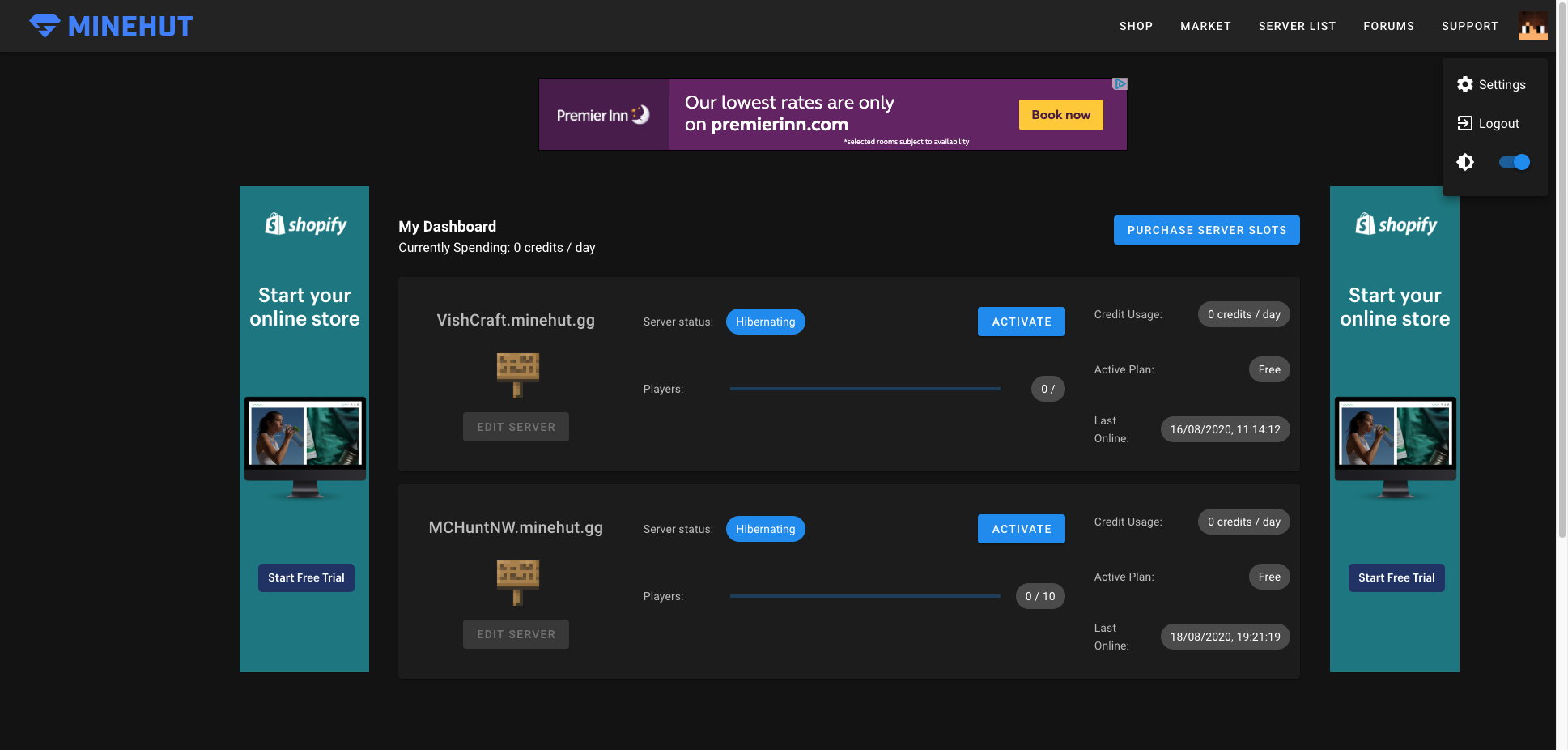 Better Server Panel Idea · Issue #201 · Minehut/Meta · GitHub