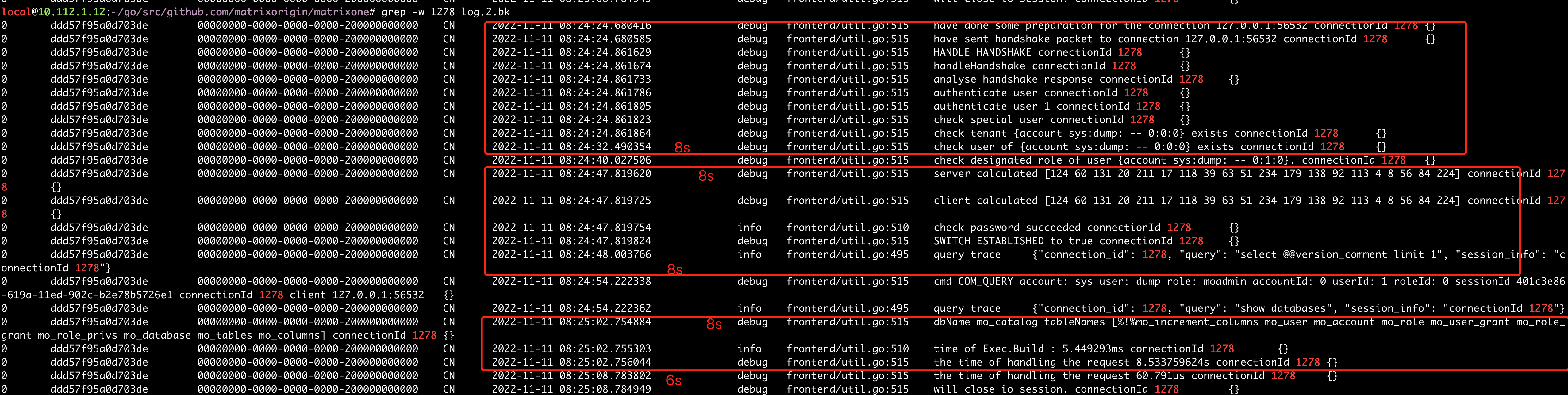 [Bug]: show database need 27 seconds on eks(s3) · Issue #6372 · matrixorigin/matrixone · GitHub