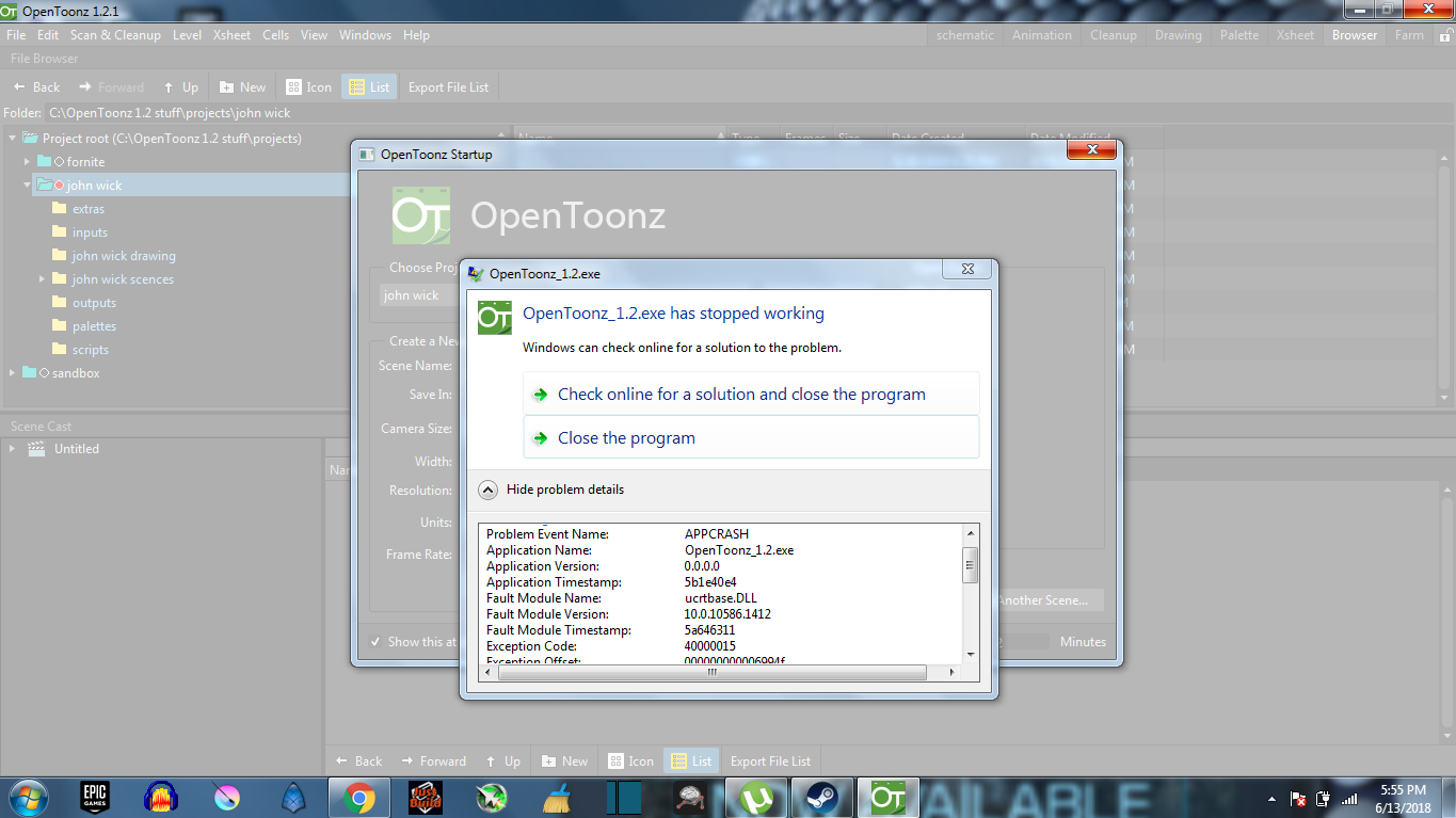 opentoonz randomly crashes · Issue #2054 · opentoonz/opentoonz · GitHub