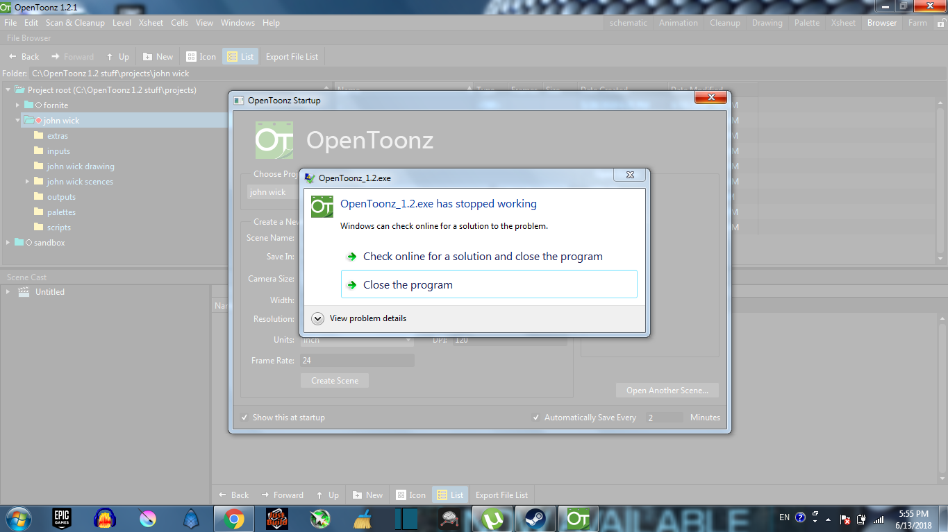 opentoonz randomly crashes · Issue #2054 · opentoonz/opentoonz · GitHub