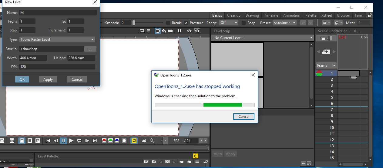 opentoonz raster toonz level crash · Issue #2259 · opentoonz/opentoonz · GitHub