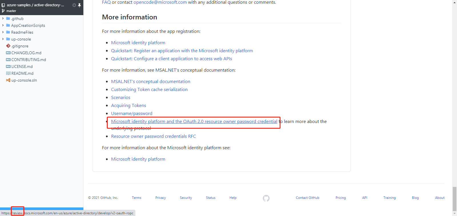 Document link to ROPC is wrong · Issue #39 · Azure-Samples/active-directory-dotnetcore-console ...