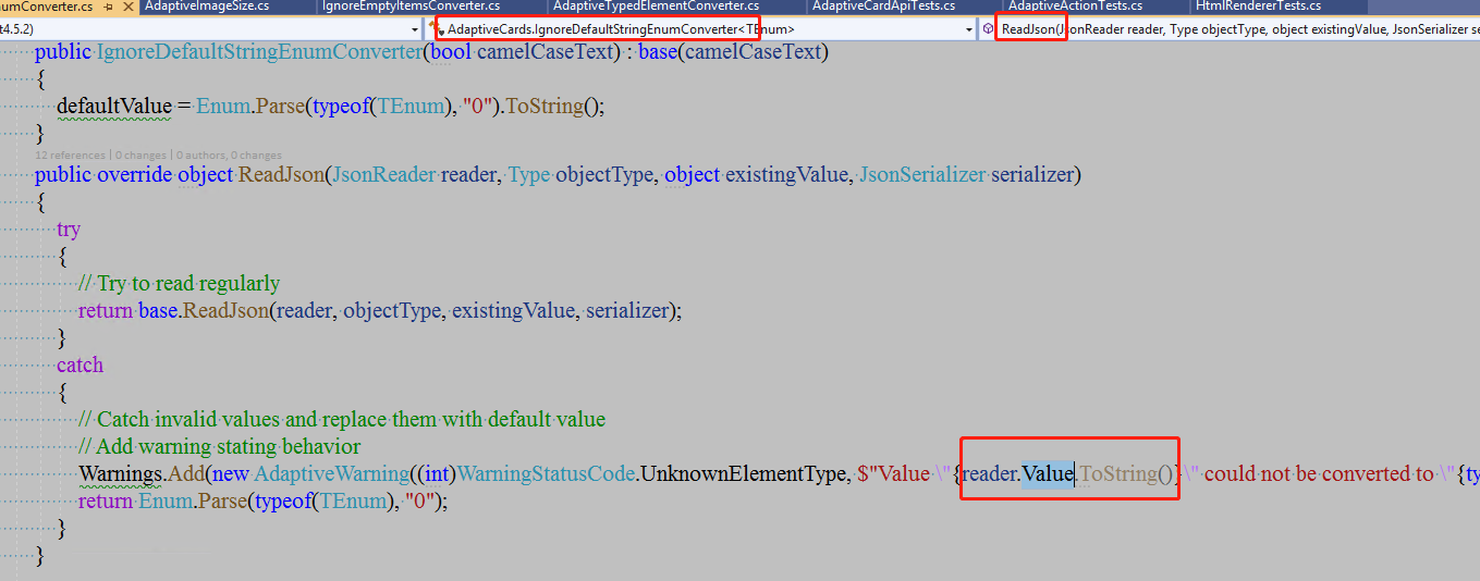 Net Html Ignoredefaultstringenumconverter Nullreferenceexception