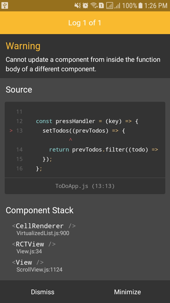 Cannot update a component from inside the function body off a different component · Issue #29464 ...