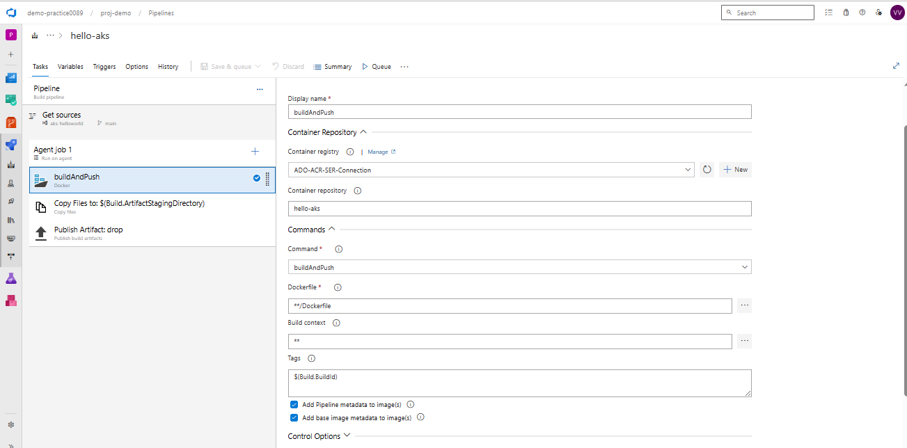 Github Sidsravan Html Aks Azure Devops Classic Pipelin