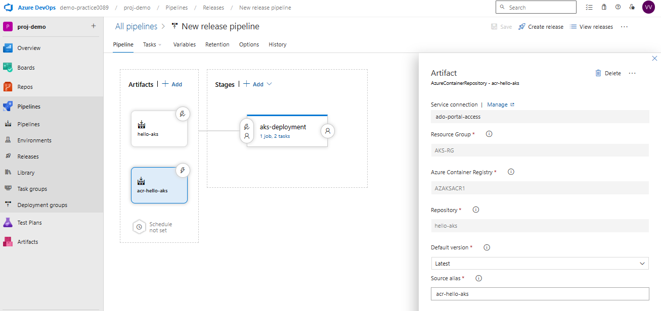 Github Sidsravan Html Aks Azure Devops Classic Pipelin