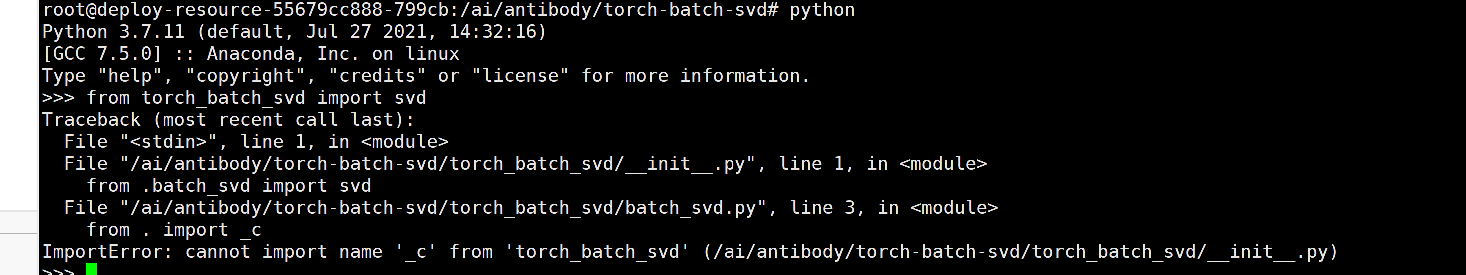 Fail to install the package · Issue #23 · KinglittleQ/torch-batch-svd · GitHub