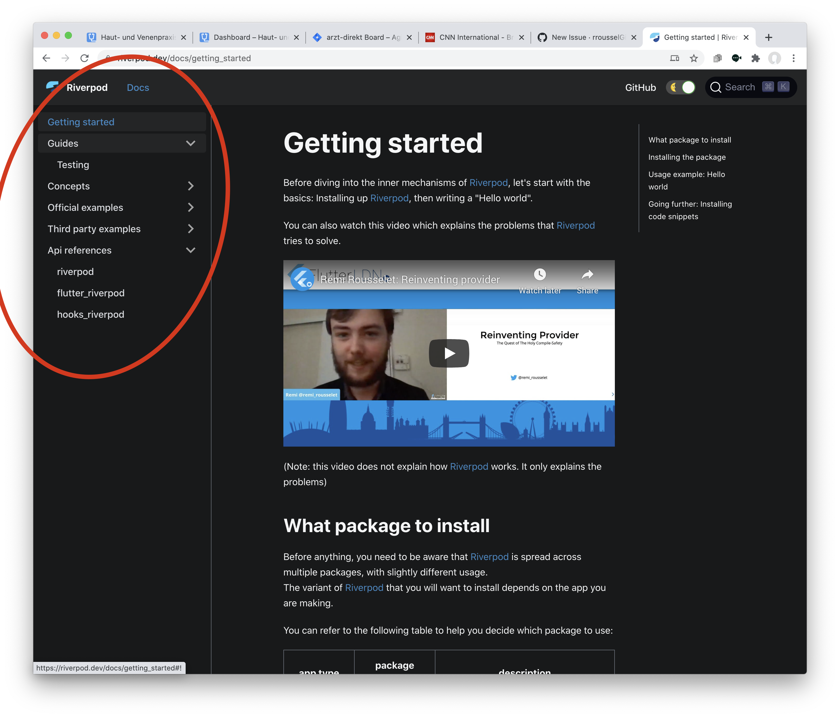 Documentation not showing links on small size · Issue #211 · rrousselGit/riverpod · GitHub