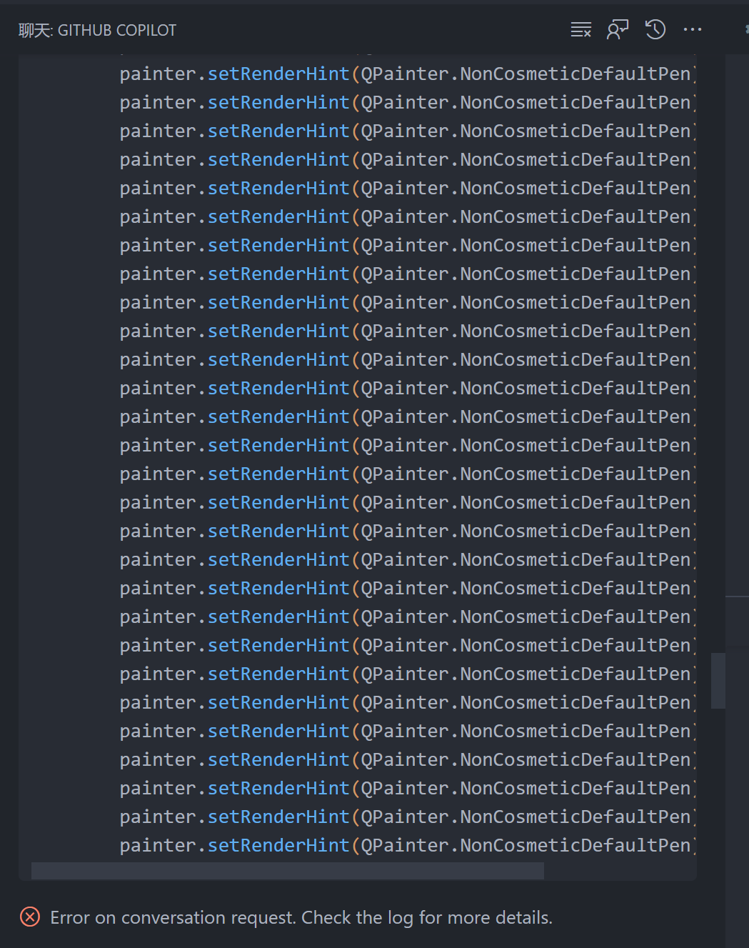 Some Questions Causes Copilot Chat To Continuously Output A Message Until An Error Occurs