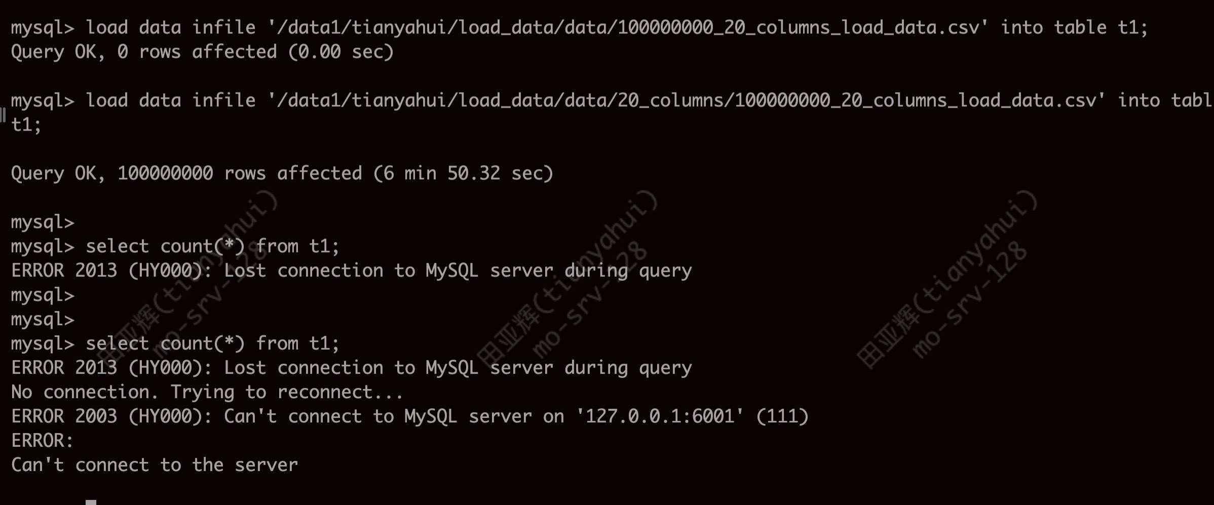 [Bug]: load data 33G csv file. select count(*) from table; mo server crash. · Issue #5678 ...