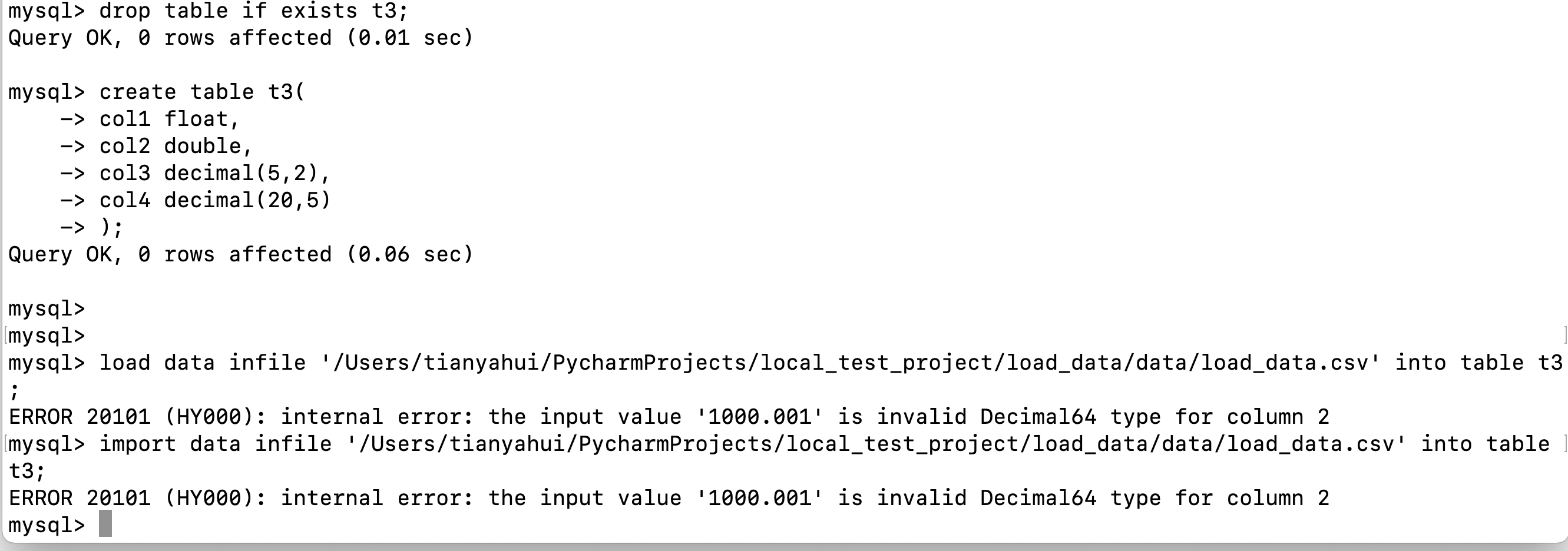 [Bug]: import data decimal(5,2), csv data is 1000.001, load result should execute error. · Issue ...