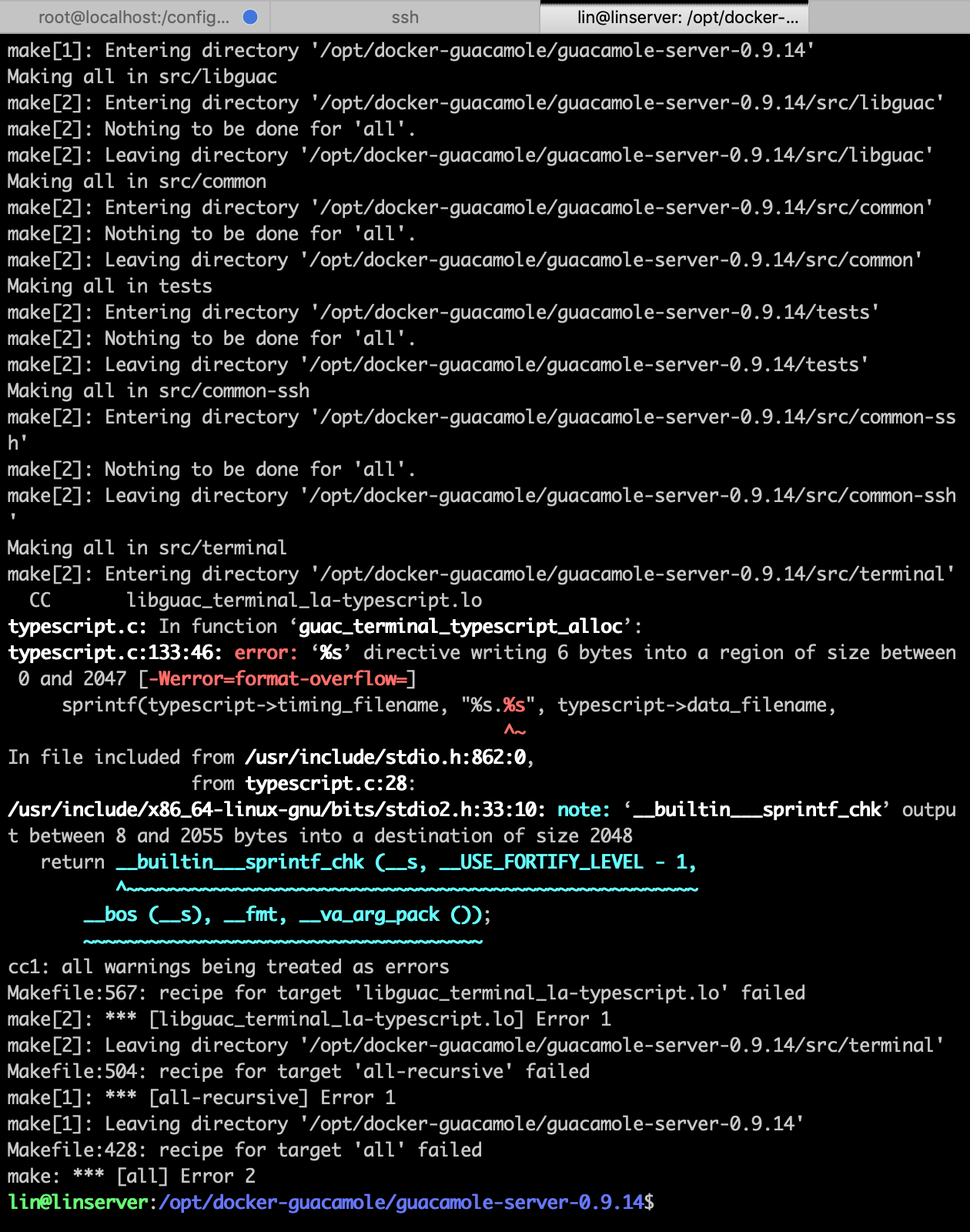 ubuntu18.04 guacamole make时出问题 · Issue #1994 · jumpserver/jumpserver · GitHub