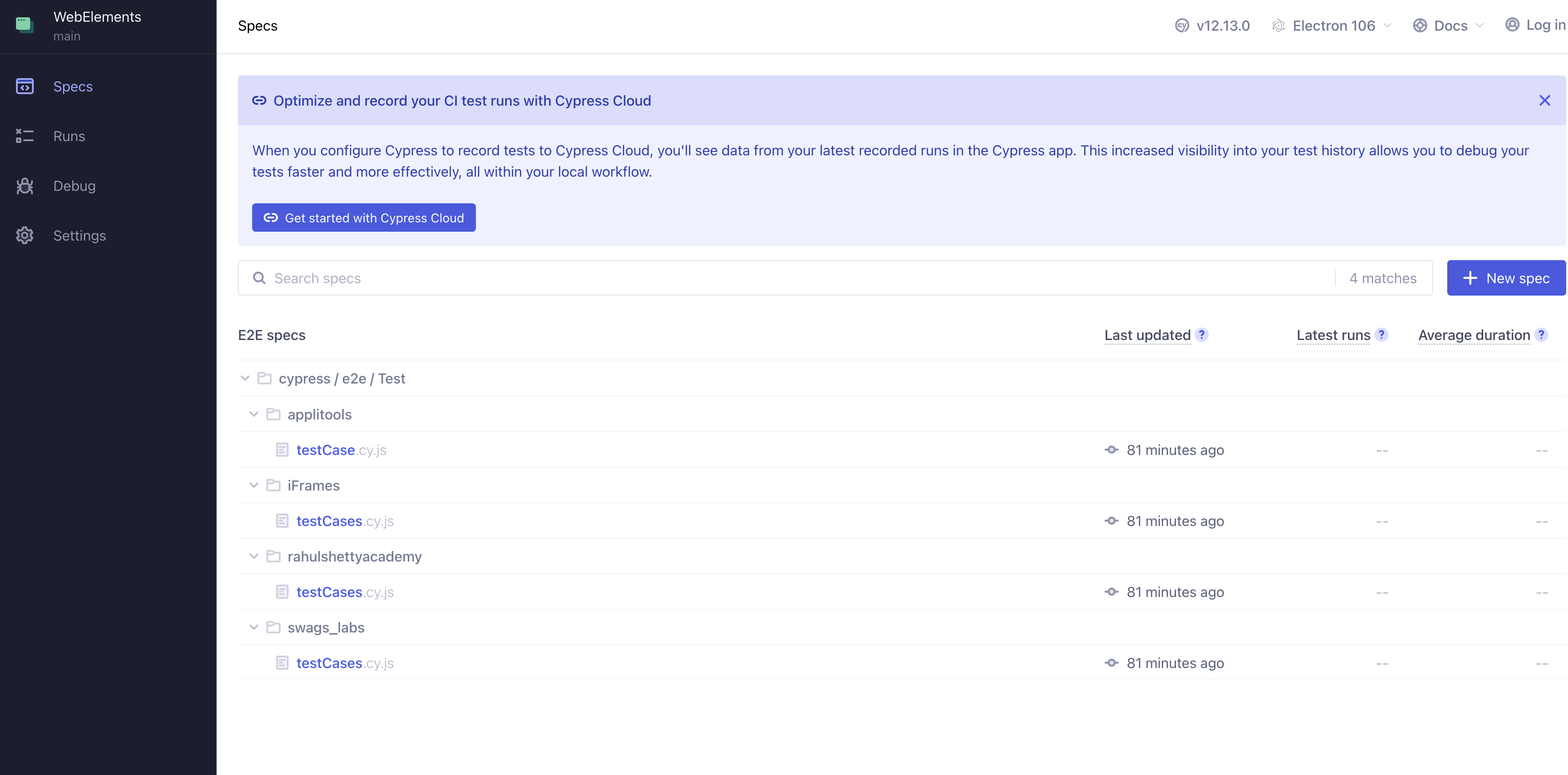 GitHub - camhost01/Cypress_WebElements