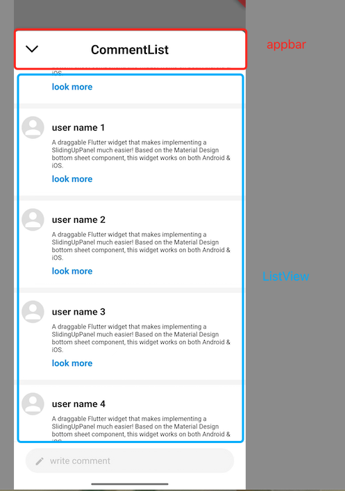 Is it possible to touch other views on top of the istview to swipe to close the panel when the ...
