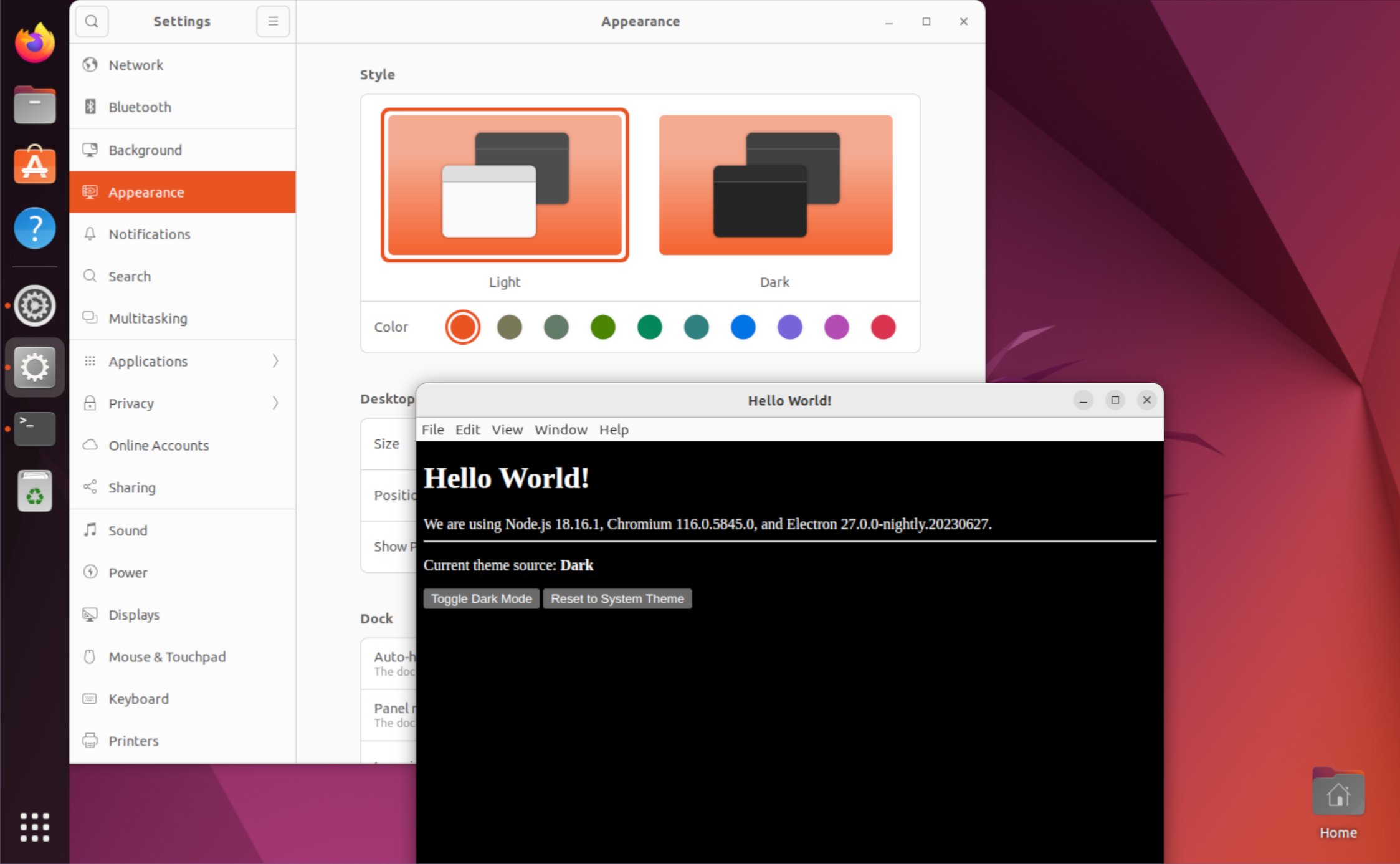 [Bug]: `nativeTheme.themeSource = 'dark'` does not work on Ubuntu 20 · Issue #28887 · electron ...