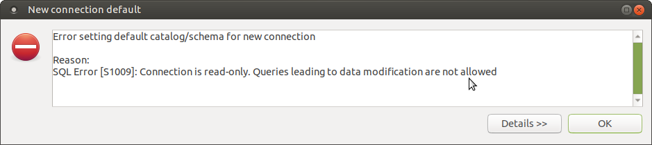Bug Mysql Opening A New Sql Editor In A Readonly Connection Rises Error · Issue 8392