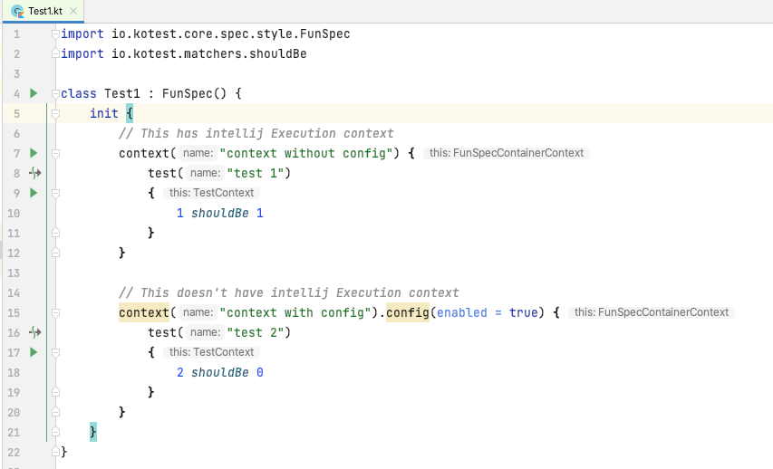 Test Context With Config Is Not Runnable Via Intellij Ui · Issue 137 · Kotestkotest Intellij
