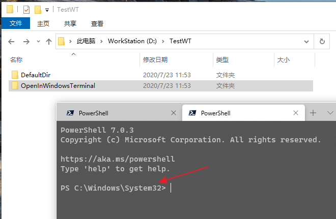 “Open In Windows Terminal” Only work in the first tab, other new tabs ...
