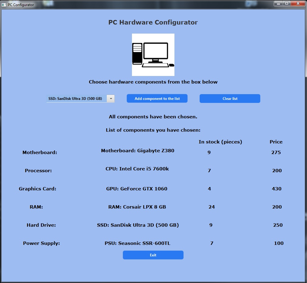 GitHub - PiotrSlowikowski/PC-Configurator