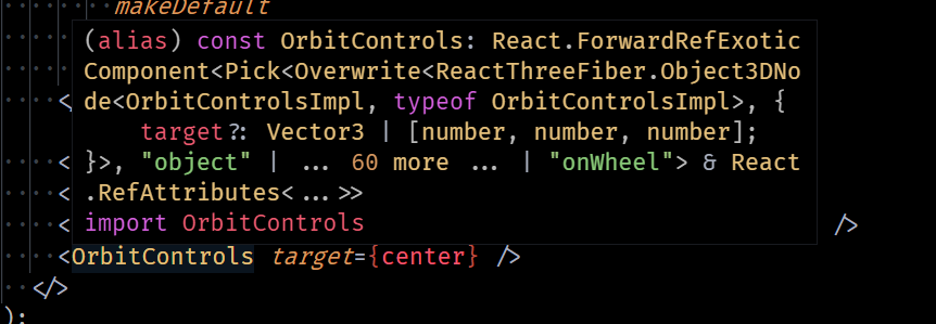 In OrbitControls' typing all properties are required? · Issue #113 ...