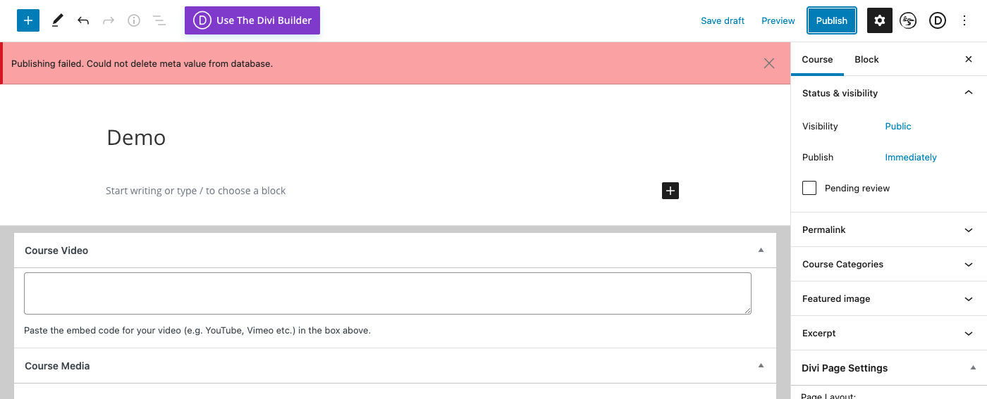 "Publishing failed. Could not delete meta value from database." · Issue #4206 · Automattic ...