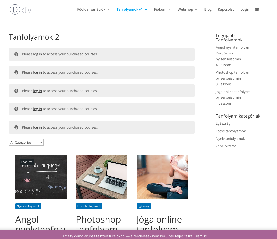 Multiple "Please log in ..." warnings with Course list block · Issue #6766 · Automattic/sensei ...
