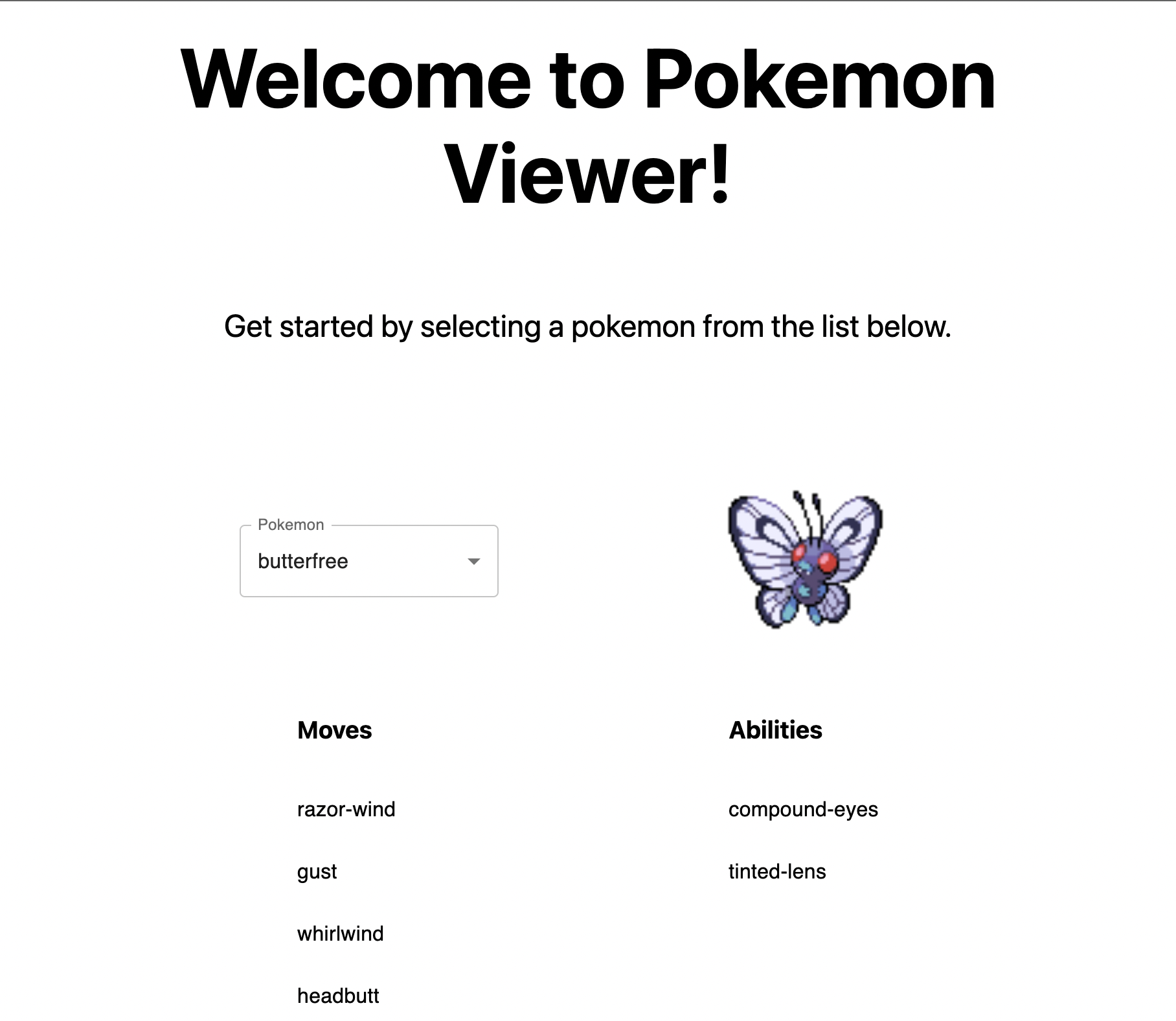 GitHub - vaahxx/pokemon-viewer: Select a pokemon and check out its ...