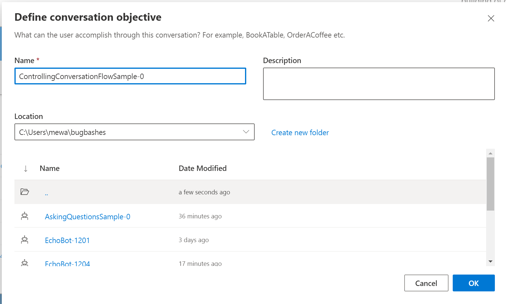 In Bot Project, root bot appears at the same level as the skills bots ...