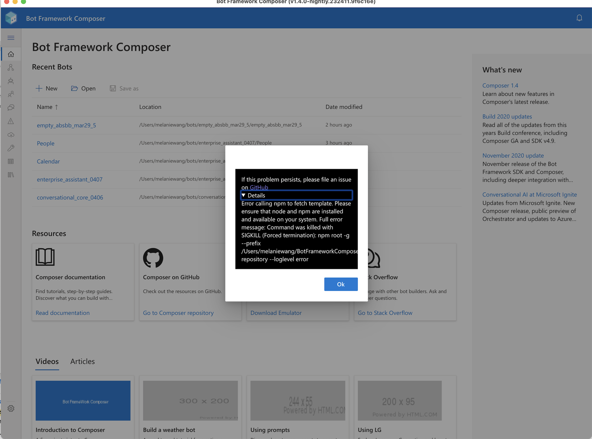 When creating a bot fails, empty bot folder is left behind · Issue #6759 · microsoft ...