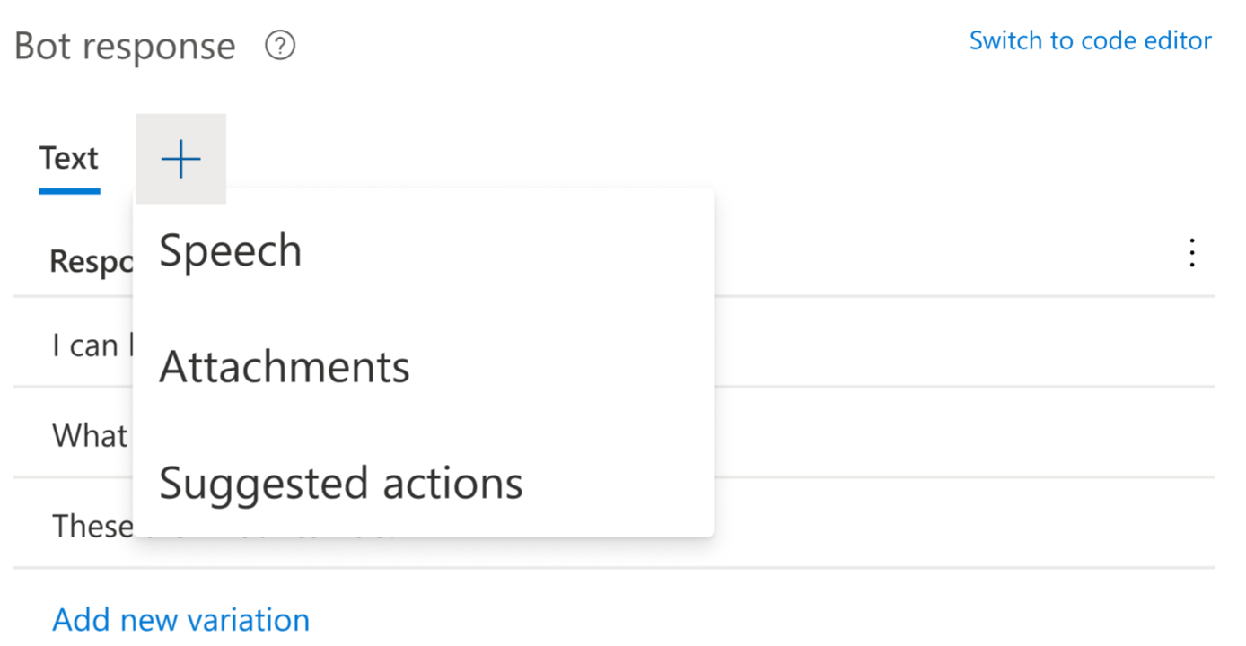 Bot response modality UI, detailed feedback · Issue #7085 · microsoft/BotFramework-Composer · GitHub