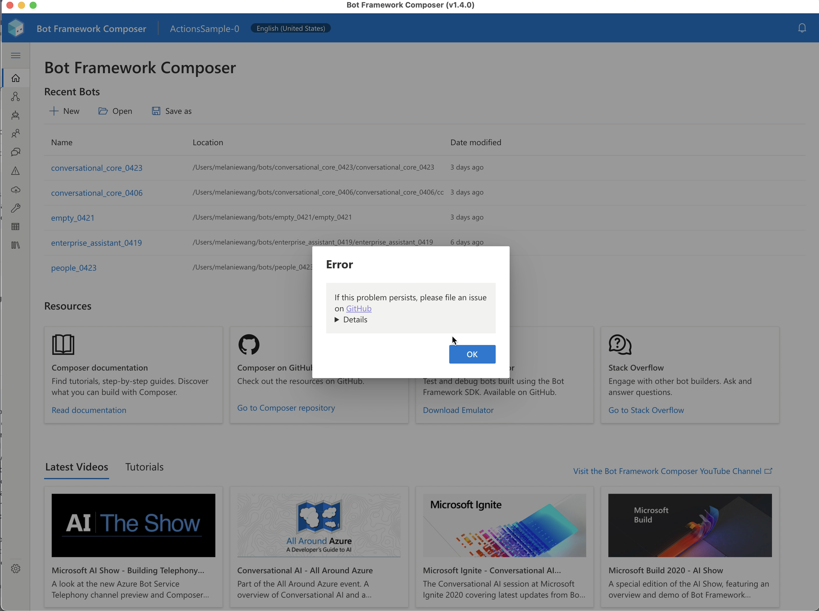 Errors converting bot from 1.4 to adaptive runtime · Issue #7373 · microsoft/BotFramework ...