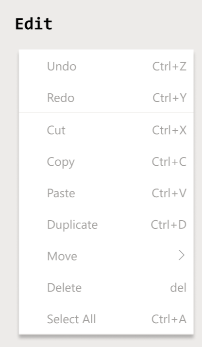 The commands in both edit menus are out of sync · Issue #4335 ...
