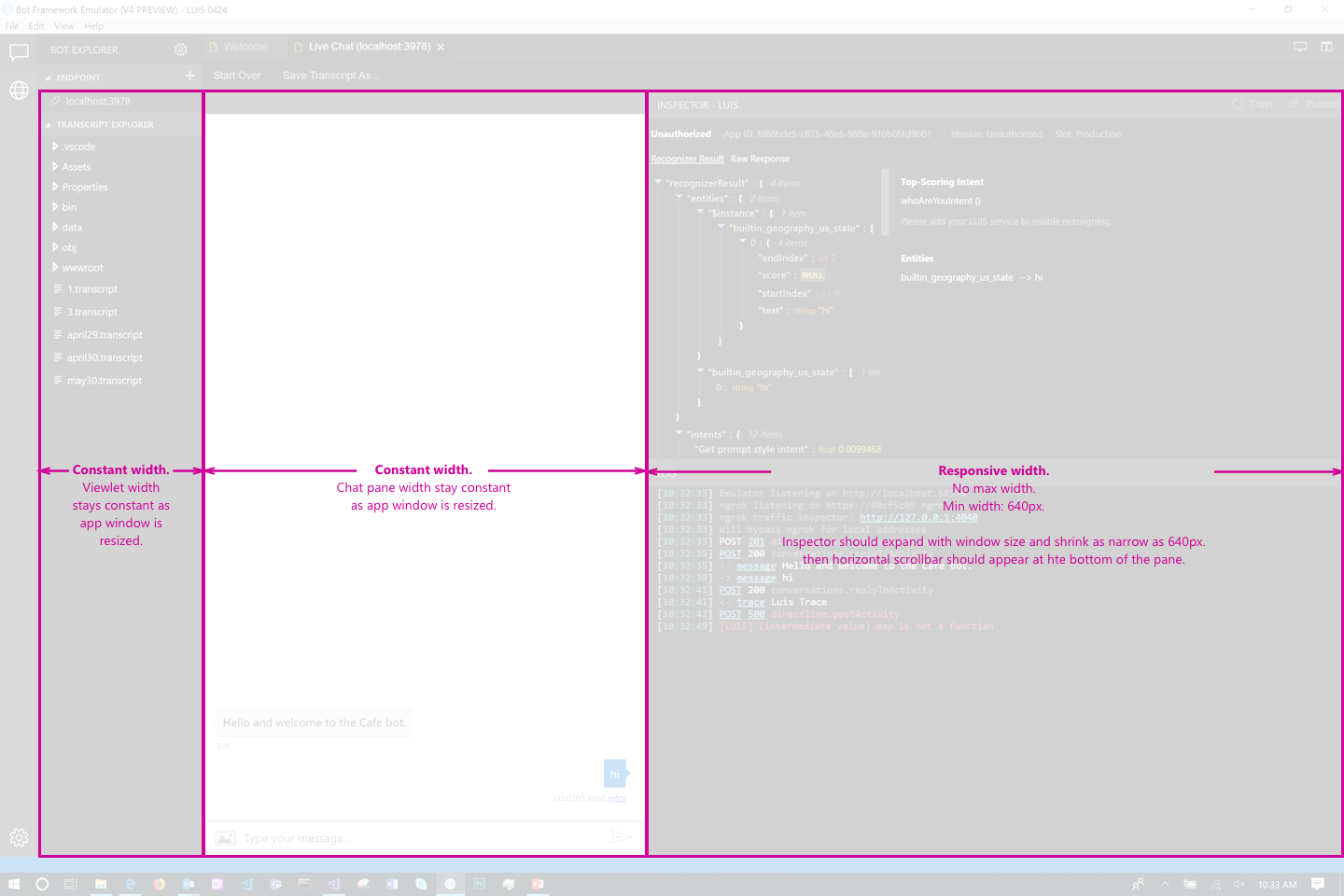 LUIS and QnA Inspectors responsive behavior · Issue #518 · microsoft ...