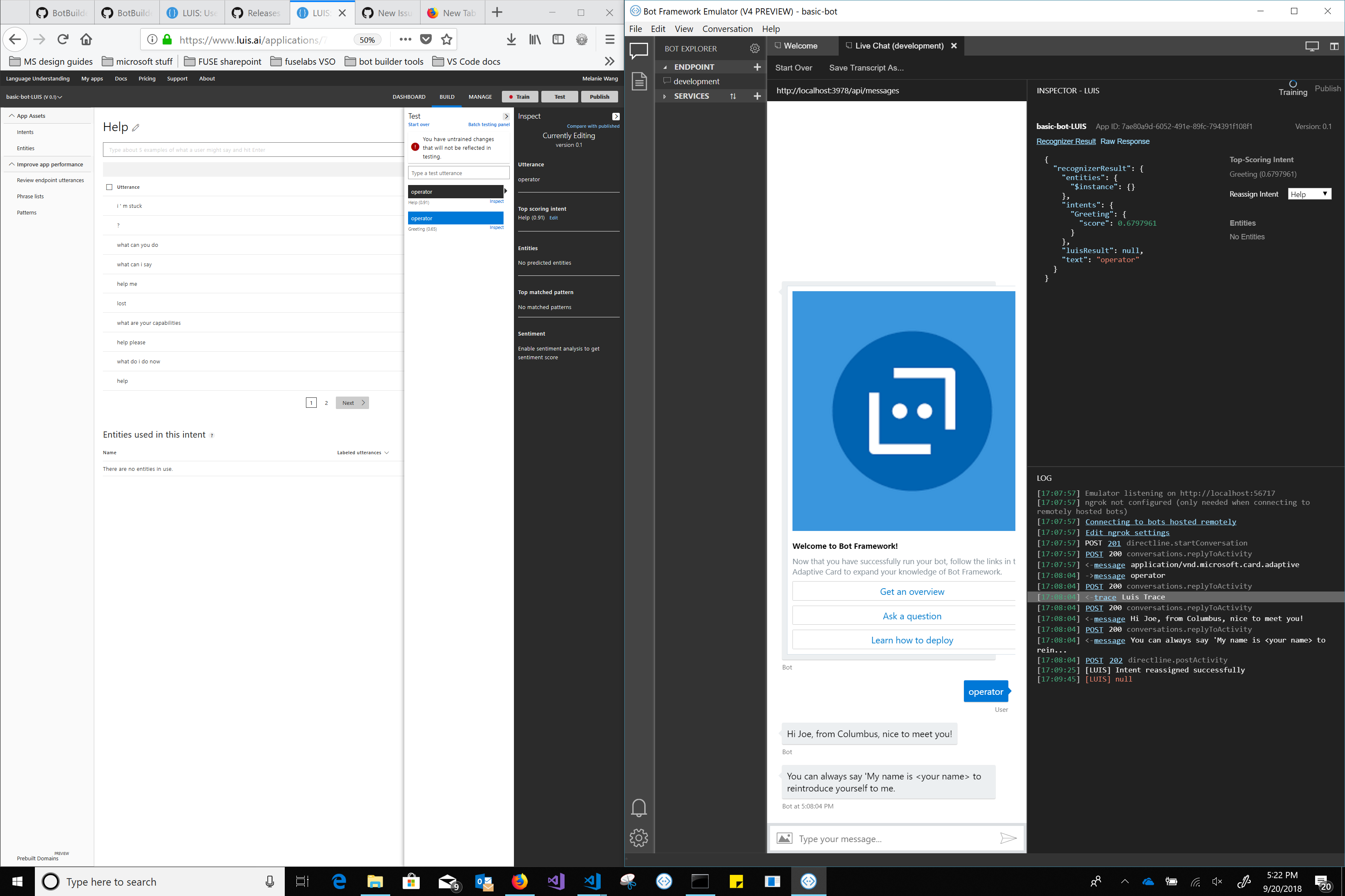 Emulator: LUIS inspector, TRAIN spinner doesn't stop and PUBLISH stays disabled · Issue #920 ...
