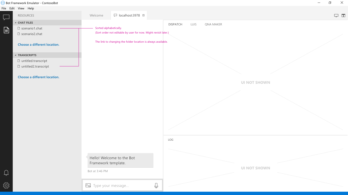 Emulator: Transcripts not saved in "transcripts" folder do not automatically appear in side nav ...