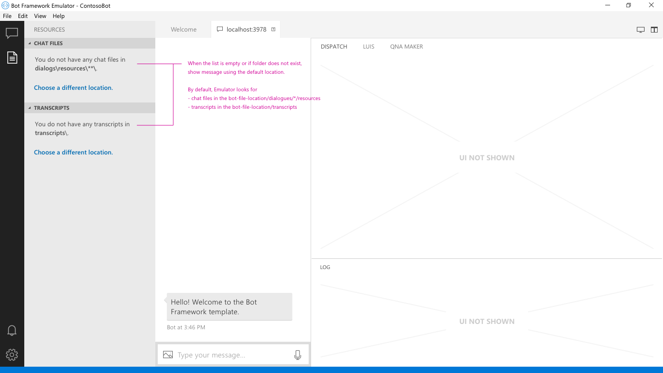 Emulator: Transcripts not saved in "transcripts" folder do not automatically appear in side nav ...