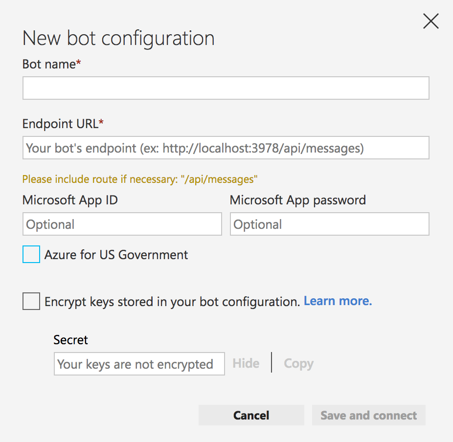 Emulator - New bot config "Azure for Government" check box does nothing · Issue #1281 ...