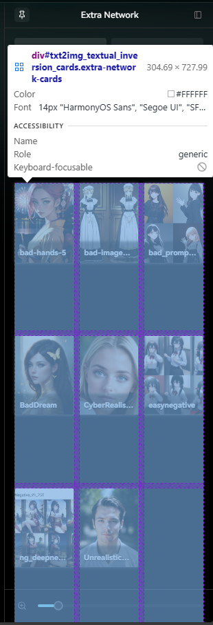 [Bug] Textual Inversion not displaying correctly in the Extra Network ...