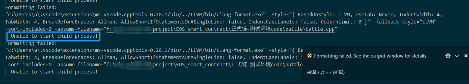 Formatting Failed · Issue 3007 · Microsoftvscode Cpptools · Github