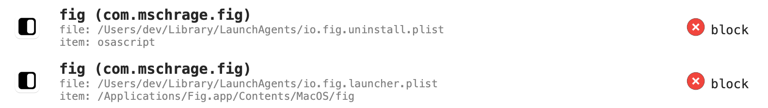 Fig install crashes when launch agents are blocked · Issue #1021 · withfig/fig · GitHub