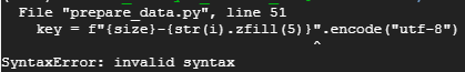 SyntaxError: invalid syntax in prepare_data.py · Issue #3 · kayoyin ...