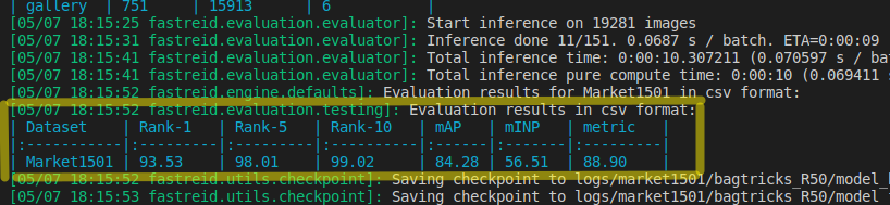 unable to reproduce the baseline results with 4 gpus · Issue #483 · JDAI-CV/fast-reid · GitHub