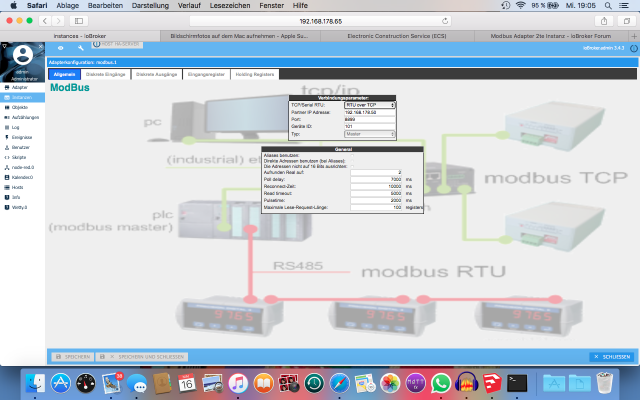 Mehrere Modbusteilnehmer über USB to Serialadapter RS232 - RS485 einbinden · Issue #11 ...
