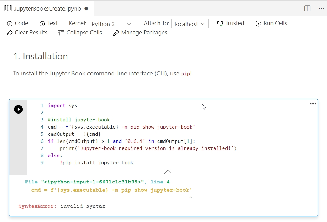 Unable to Create Jupyter Book · Issue #9704 · microsoft/azuredatastudio ...
