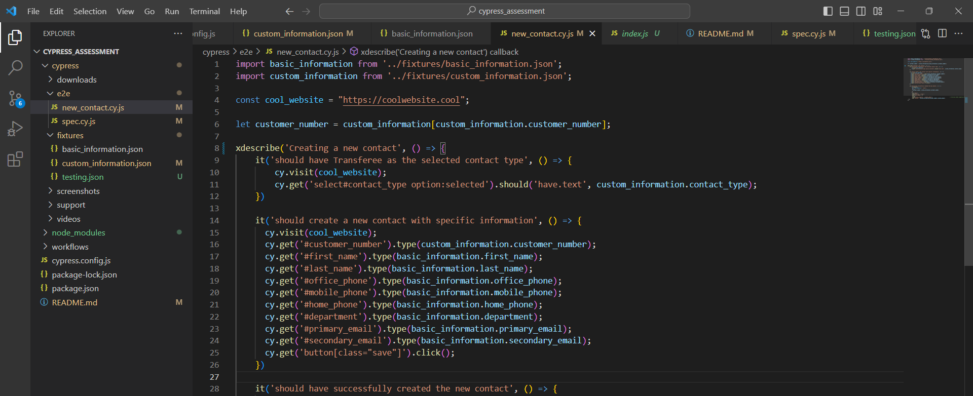 GitHub - ursula716/cypress_assessment